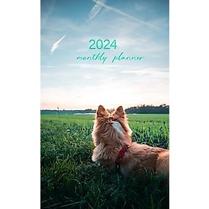 2024 Monthly Planner: Small 1 Year Calendar Schedule Organizer Start January 2024 to December 2024 with Holidays|Includes Place for Contacts, Notes, Important Dates, and Passwords