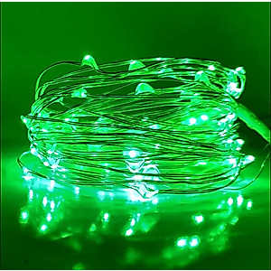 mafiti Solar String Lights Outdoor 40ft Solar Powered String Lights Outdoor Decorative Halloween Lights Outdoor for Patio Yard Garden Tree Christmas Wedding Party Power Saving (Green-1pcs)