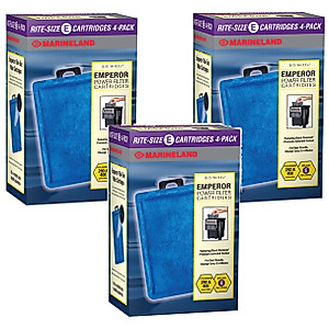 Marineland Rite-Size Cartridge E -12 Total Cartridges (3 Packs with 4 per Pack)
