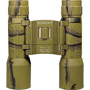 Barska Lucid View 16x32 Camo Compact Binoculars for Outdoor Travel Hunting Hiking Events