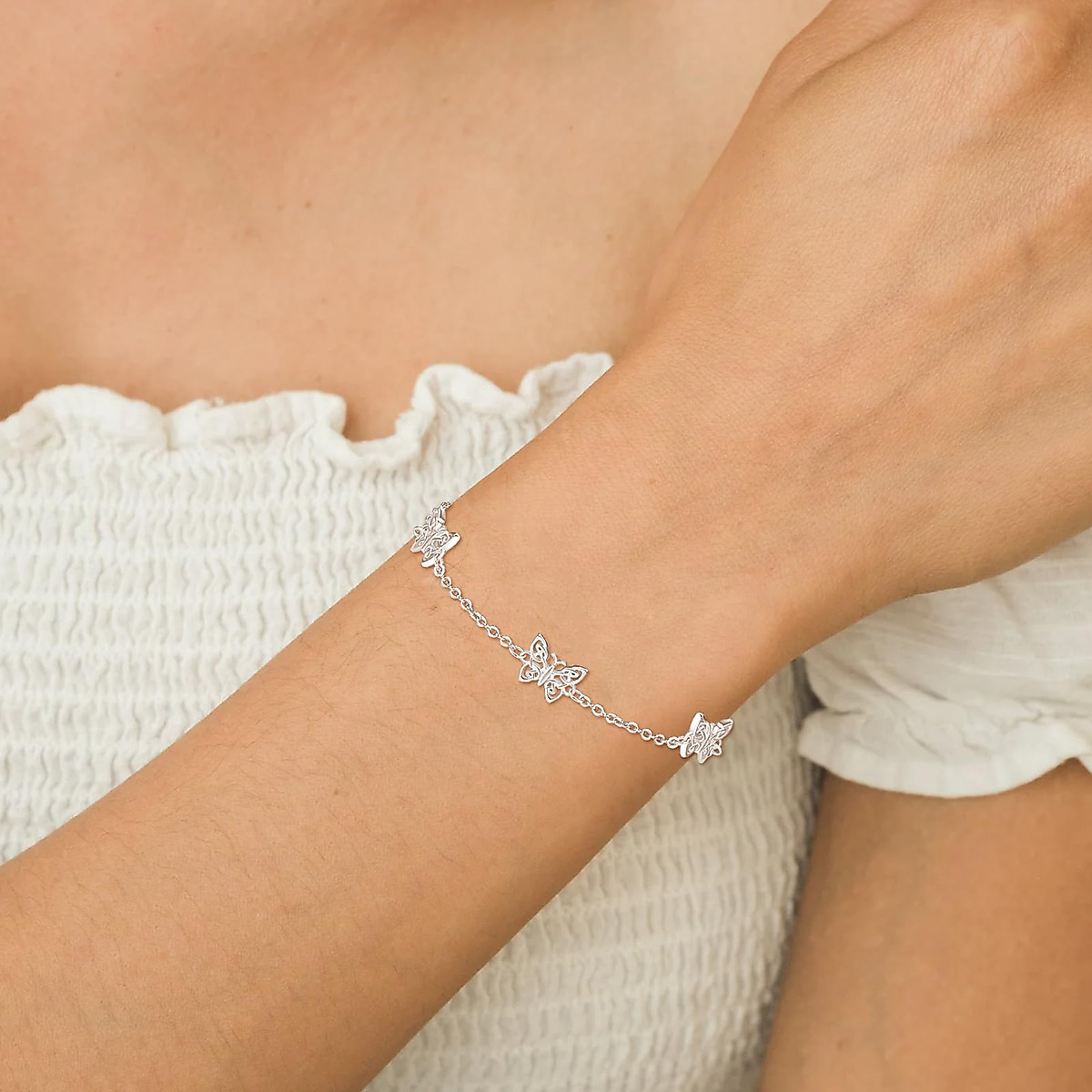 Palpitate Butterfly Bracelet Celtic knot Bracelet Sterling Silver Bracelets for Women Irish Celtic Jewelry Good Luck Jewelry Gifts