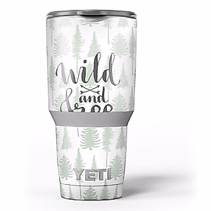 Design Skinz Wild and Free - Skin Decal Vinyl Wrap Kit Compatible with The Yeti Rambler Cooler Tumbler Cups