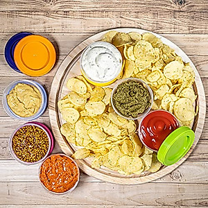 ARNO Food Containers Screw And Seal Lid Twist Tap Storage Organizer Twist Cap 2.0 OZ Set of 6 BPA Free