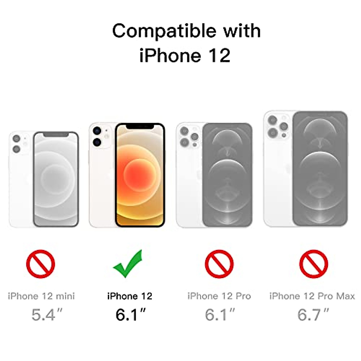 JETech Ultra Slim (0.35mm Thin) Case for iPhone 12, 6.1-Inch, Camera Lens Cover Full Protection, Lightweight, Matte Finish PP Hard Minimalist Case, Support Wireless Charging (Black)