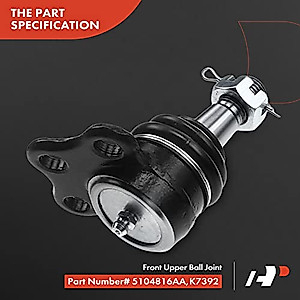 A-Premium Set of 6, Upper Lower Ball Joint, Outer Tie Rod End Compatible with Dodge Dakota 2000-2004, Durango 2000-2003, 4WD Only