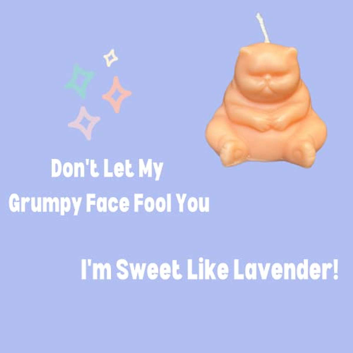 Cat Candle - Decorative Scented Candle - Organic Soy Candle with Lavender Home Scent - Beeswax and Soy Wax Candles with Natural Candle/Wicks