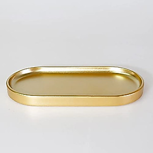 Victoria Elit Bathroom Set 6 Pieces in Gold Color / Dustbin, Toilet Brush, Towel Holder, Soap Dispenser, Toothbrush Holder and Soap Tray / Resin Metarial