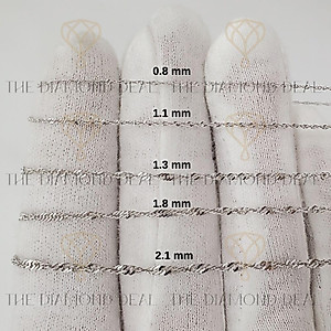 14K Yellow or White Gold 1.00mm Shiny Diamond-Cut Classic Singapore Chain Necklace for Pendants and Charms with Spring-Ring Clasp (7" 16" 18" 20" 22" or 24" inch) (20 Inches, White Gold)