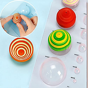 MIAO YUAN 6 PCS DIY Quilling Roll Paper Mold 3D Dome Hemisphere Mold Concave-Convex Spherical Shaper Manual Paper Card Craft Project