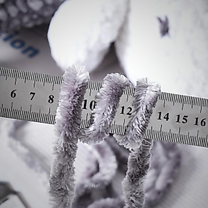 Crafted By Catherine Luxe Velvet Solid Yarn - 4 Pack (300 g / 10.5 oz, 98 Yards Each Skein), White, Gauge 6 Super Bulky