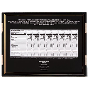 Thoughtfully Gourmet, Olive Oil Sampler Gift Set, Premium Extra-Virgin Olive Oil from Spain, Natural Flavors Include Garlic, Chili, Smoky Bacon, Mushroom, Jalapeno and More, Set of 8