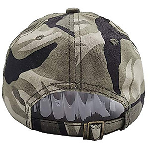 MANMESH HATT American Flag Embroidered Hat, Adjustable Washed Distressed Camo Baseball Cap for Men Women (American Flag Camouflage Green, one Size)