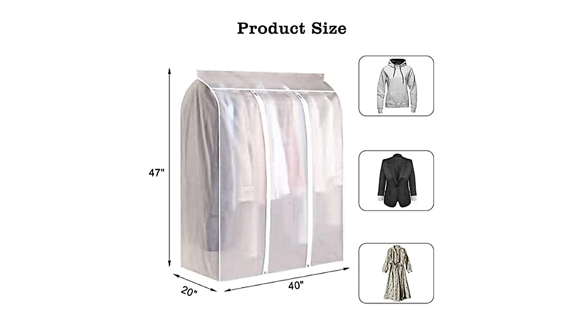 47" Extra Large Garment Bags - Protect Your Clothes