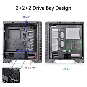 Thermaltake S300 Tempered Glass Edition ATX Mid-Tower Computer Case with 120mm Rear Fan Pre-Installed CA-1P5-00M1WN-00
