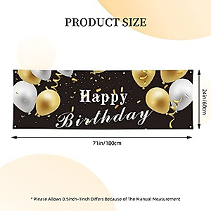 Custom Banners And Signs Customize Indoor Outdoor Personalized Photo Text Banner Home Decoration for Birthday Party Business Graduation Wedding Event (6' x 2')