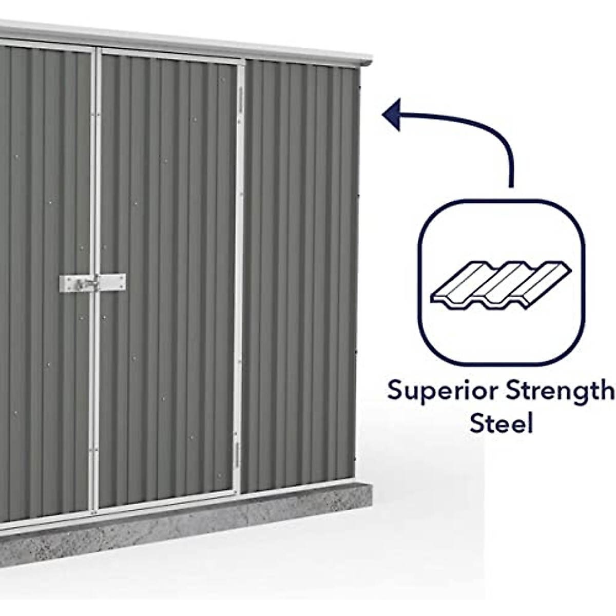 Outdoor Storage Shed, Storage Shed and Tool Shed Storage Sheds 10 x 10 ft. Galvanized Steel & Metal Storage Shed