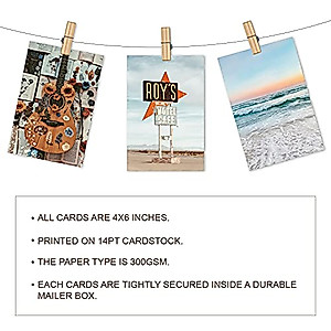 PROCIDA Teen Girl Room Decor Aesthetic, Collage Kit for Wall Aesthetic Boho Peach Beach Picture Wall Collage Kit Aesthetic, VSCO Girls Bedroom Decor, Photo Collage Kit,Dorm Wall Decor 50 Set 4x6 inch
