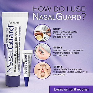 NasalGuard for Pet Lovers – Pet Hair & Dander Blocker Nasal Gel – Drug-Free, Safe for The Whole Family, Non-Irritating, Made in USA (Unscented, 3 Gram Tube)