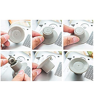 MOTZU 8 Pieces Laptop Computer Cooling Feet Rubber Holder Kickstand Suction Cup Heat Reduction Pad Universal Tablet/Notebook Stands Corner Pad Anti-Slip Silicone Elevation Stand (4Small+4Big,Gray)