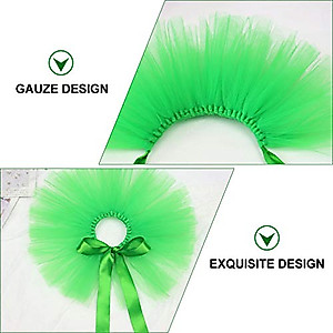 balacoo St Patricks Day Dog Costumes Green Dog Tutu Skirt Irish Day Pet Skirt Festive Mesh Tutu Skirt for Dog Party Pet Garment (Green)