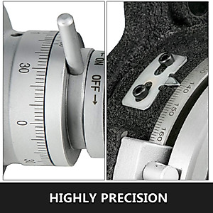 BestEquip Rotary Table 6inch(150mm) Horizontal Vertical Milling Table 2/5inch(10mm) 4-Slot Milling Rotary Table MT-2 Rotary Table for Milling with Indexing Plate Set for Precision Milling Drilling