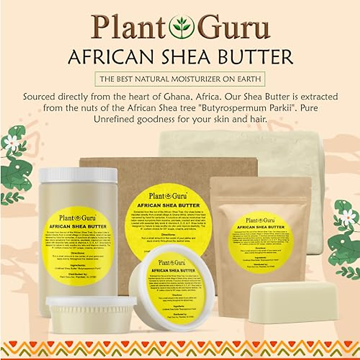 Raw African Shea Butter 32 oz. Bulk 100% Pure Natural Unrefined IVORY - Imported From Ghana - Ideal Moisturizer For Dry Skin, Body, Face And Hair Growth. Great For DIY Soap and Lip balm Making.