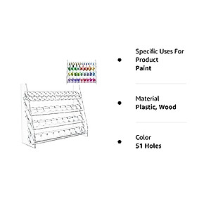 Paint Organizer for 51 Bottles Acrylic Paint, Craft Paint Storage Stand Pigment Organizer Holder Ink Bottle Stands, 2 oz Paint Rack Display Storage Oranizer
