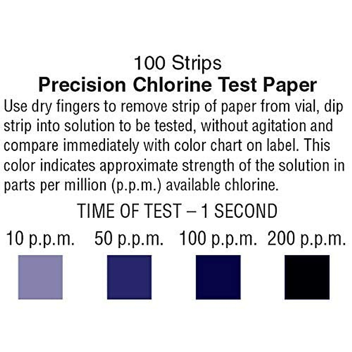 Peracetic Acid 0-160 ppm & Chlorine 0-200 ppm Test Strips [100 Strips of Each]
