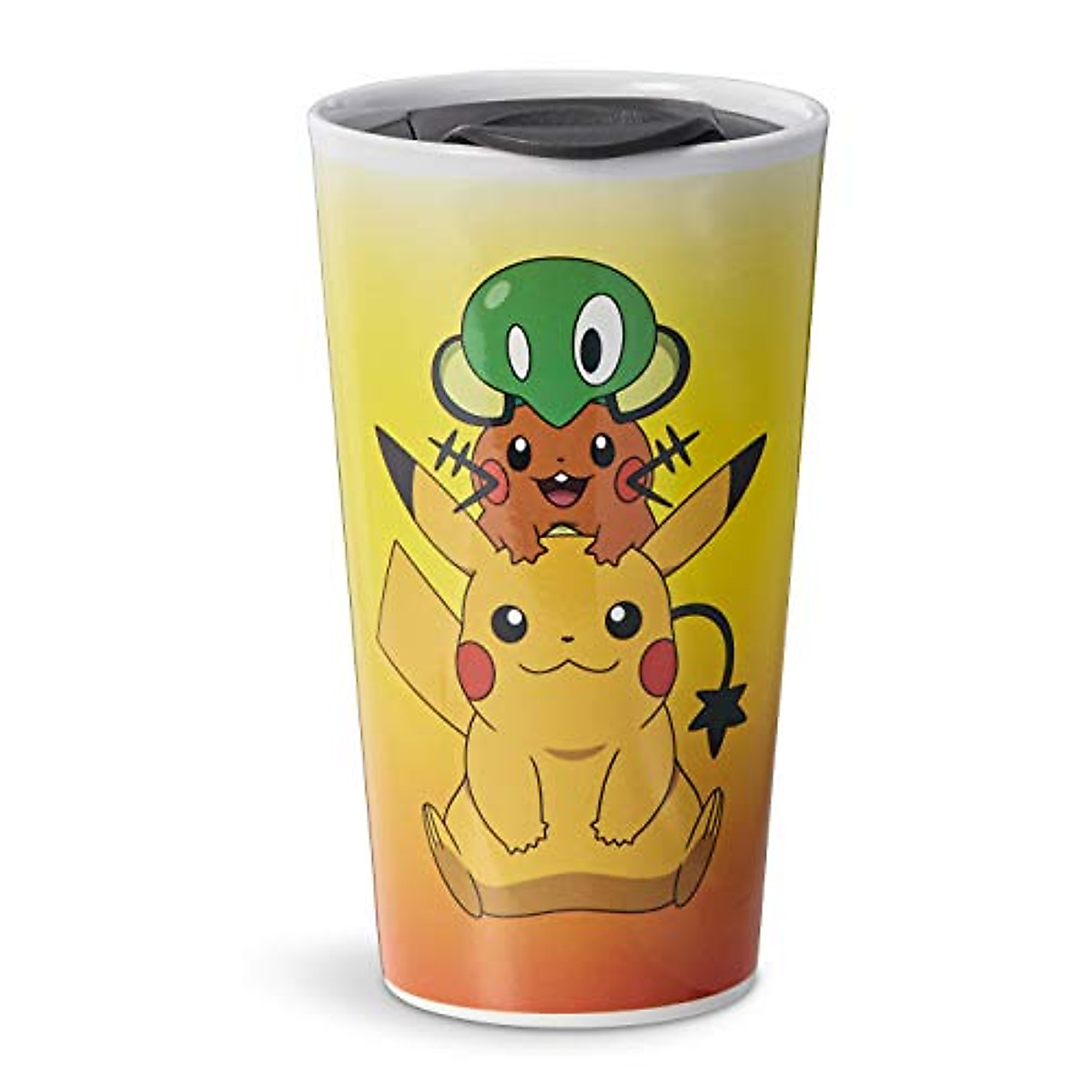 Pokémon XY Series Travel Mug | Pikachu, Dedenne, & Squishy | Perfect For Fans Of The Pokémon Series | Holds 16 Ounces