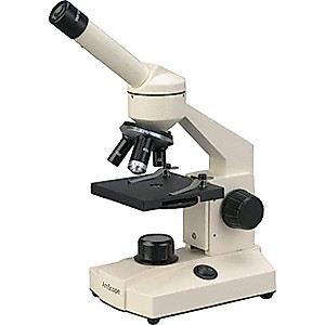 AmScope Optical Glass Lens All-Metal LED Compound Microscope, 6 Settings 40x-1000x & BS-72P-100S-22 72 Pieces of Pre-Cleaned Blank Microscope Slides and 100 Pieces of 22x22mm