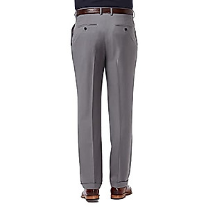Haggar Mens Premium Comfort Classic Fit Pleat Front Reg. And Big & Tall Sizes Dress Pants, Medium Grey, 34W X 30L US