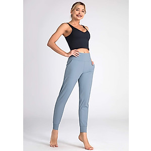 Dragon Fit Joggers for Women with Pockets,High Waist Workout Yoga Tapered Sweatpants Women's Lounge Pants (X-Large, Joggers78-Demin Blue)