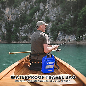 VOS Waterproof Premium Dry Bag – 5L | All-purpose Bag Lightweight Dry Storage Bag Backpack for Travel, Swimming, Boating, Kayaking, Camping, Beach (Blue)