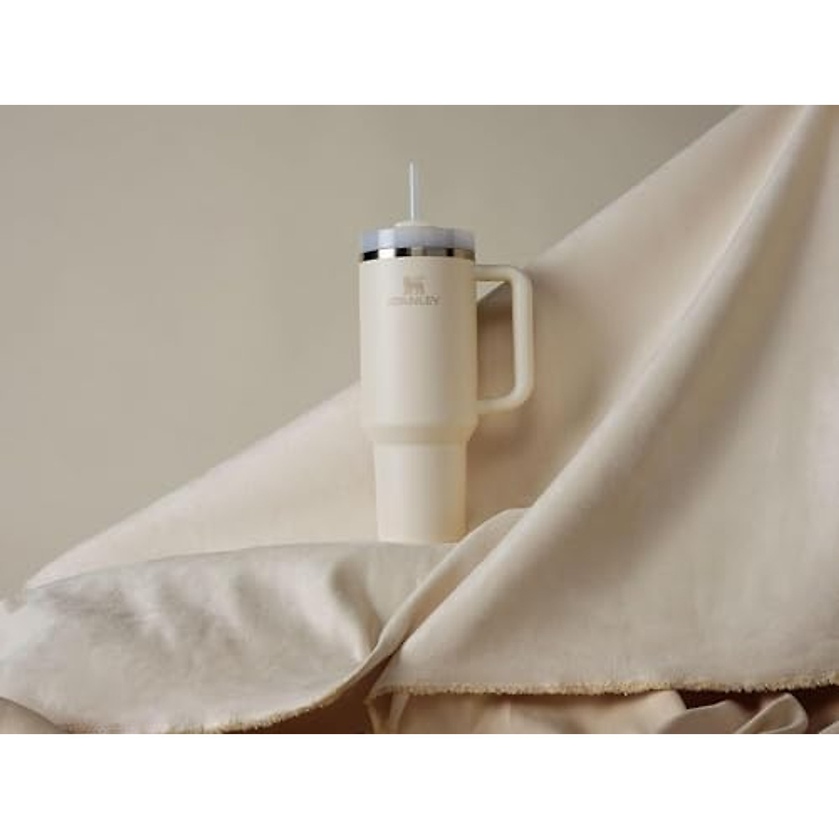 Stanley Quencher H2.0 Tumbler with Handle and Straw 40 oz | Flowstate 3-Position Lid | Cup Holder Compatible for Travel | Insulated Stainless Steel Cup | BPA-Free | Cream 2.0