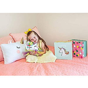 Ruckus Kids Unicorn Pillow Craft – DIY Cute Colorful Fleece Knot Pillow Kit – No-Sew Easy-to-Make Arts and Craft Kit for Kids– Unicorn Bedroom Decor