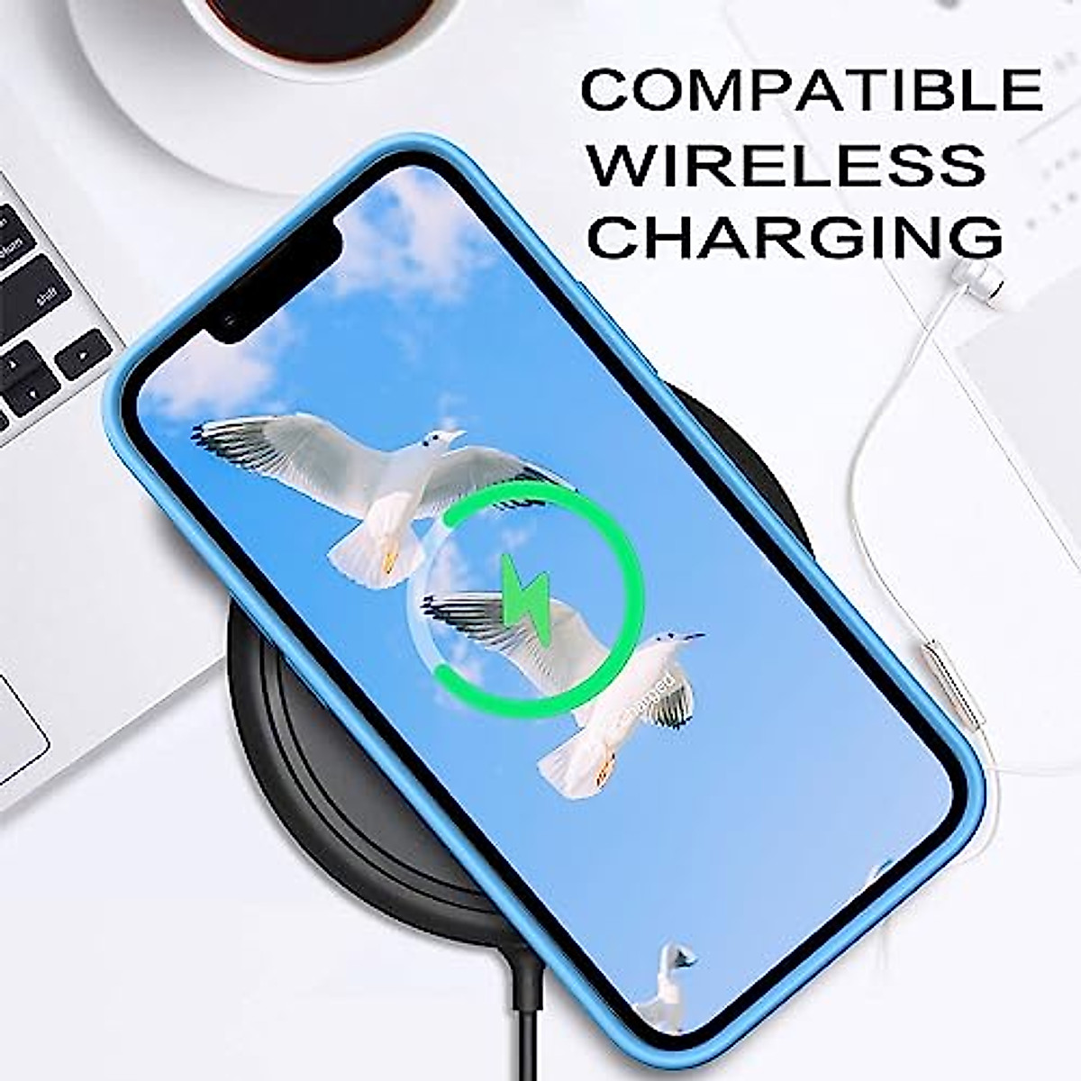 BENTOBEN iPhone 13 Mini Case, iPhone 13 Mini Phone Case, Slim Fit Liquid Silicone Soft Gel Rubber Anti-Scratch Shockproof Phone Cover with Microfiber Lining for iPhone 13 Mini 5.4", Blue