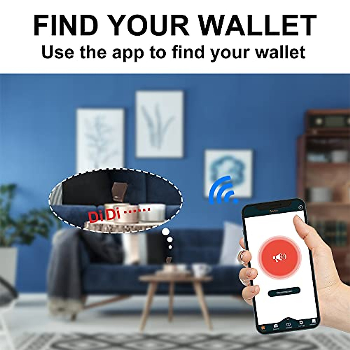 SMART LB Anti-Lost Bluetooth Wallet Tracker & Finder GPS Position Locator Mens Slim Minimalist Credit Card Holder Large Capacity dad Wallet with Zipper Gifts with Box…