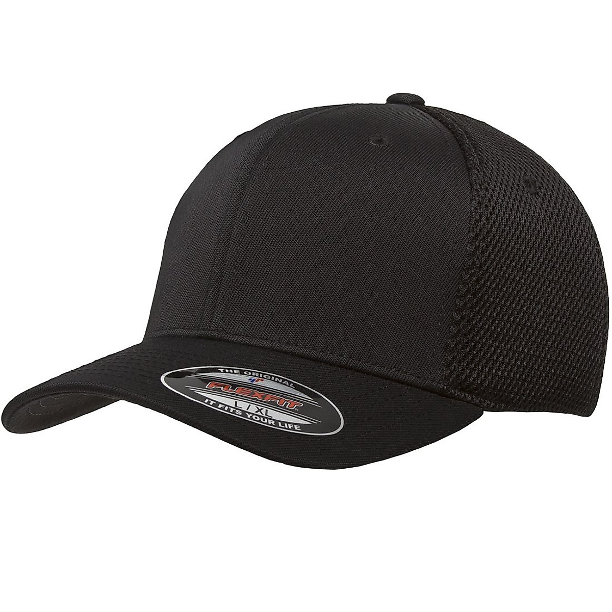 The Hat Pros | Flexfit Ultrafibre Airmesh Fitted Cap (as1, Alpha, l, x_l, Black)