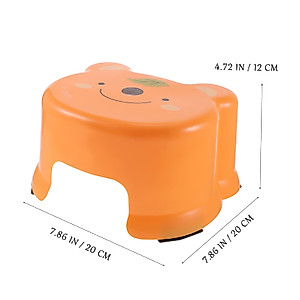 ibasenice 3pcs Cartoon Plastic Stool Potty Training Chart Poop Stool for Bathroom Stool Toddler Bathroom Step Stool Plastic Step Stools for Small Step Stool Bench Child Toilet