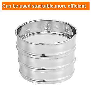 PATIKIL 20 Mesh Lab Sieve, 8" Diameter Test Sieve 304 Stainless Steel Wire Cloth (0.9mm) for Industrial Laboratory