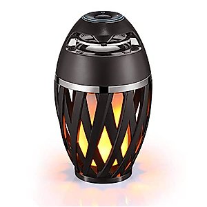 Vistatech Led Flame Speaker Bluetooth Speaker,Dancing Flames Outdoor Indoor Portable Bluetooth Speaker &Torch Atmosphere Light USB