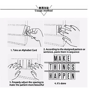 972 Alphabet Stickers Large 12 Sheets Letter Stickers, 1 inch Vinyl Self-Adhesive Sticker Letters, Black Sticker Letters ABC and DIY Mailbox House Numbers, for Labels, Store Signs, Scrapbooking Crafts