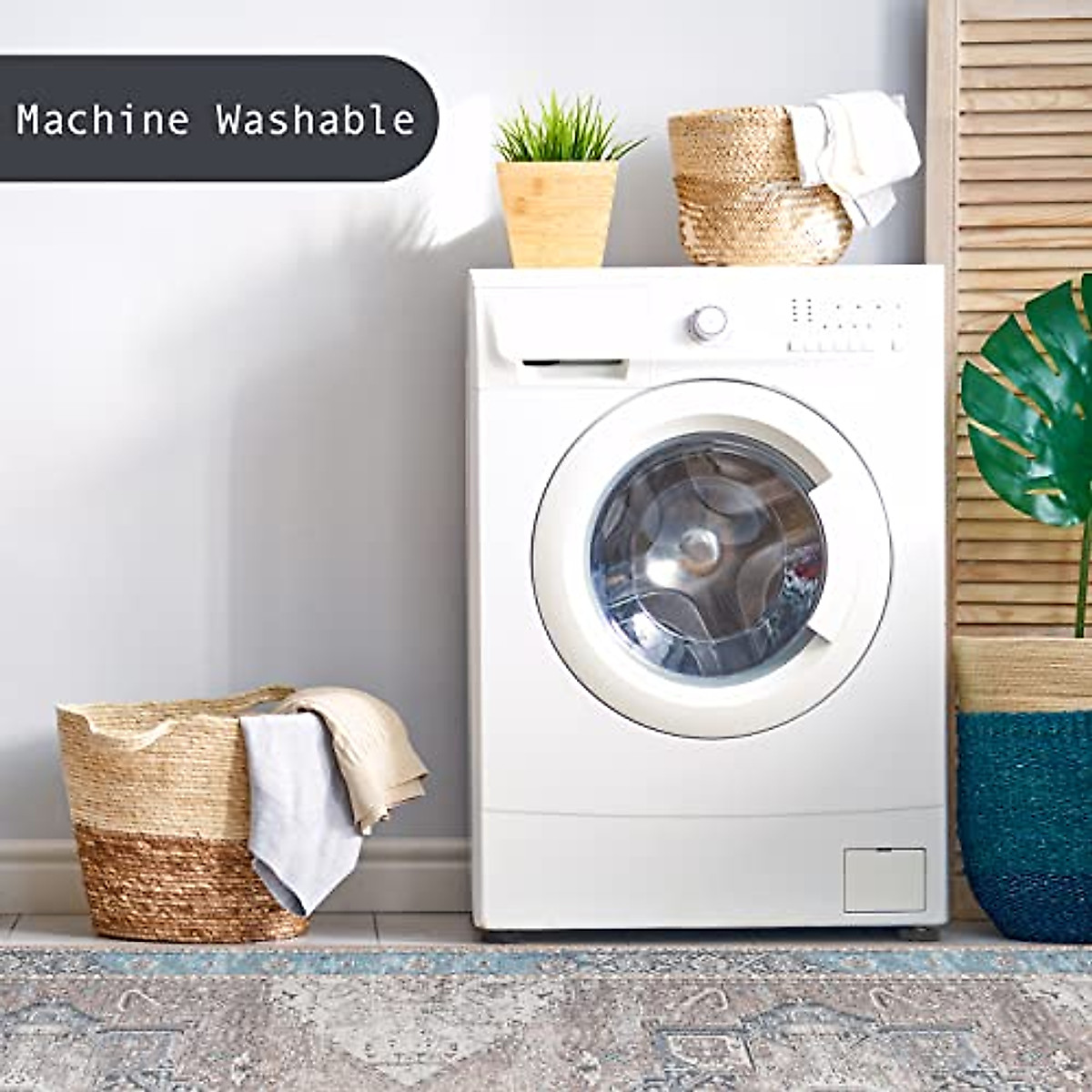 Bellini Rugs Machine Washable Rug with Non Slip Backing, Living Room Rug, Kitchen Area Rug, Pet Friendly Area Rugs, Throw Rugs for Entryway, Home Floor Decor, 3' x 5'