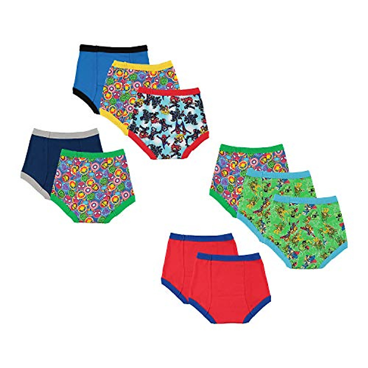 Marvel Boys Potty Training Pants, Success Chart & Stickers with Spiderman, Iron Man, Hulk & More Sizes 18M-4T, 10-Pack Superhero Friends, 2T