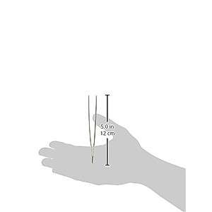 Mars Professional Stainless Steel Anatomical Thumb Tweezers, 5" Length
