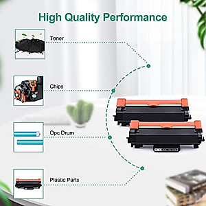 JMLCOLORS Compatible Brother TN760 Toner Replacement for High Yield TN-760 TN-730 TN760 TN730 Cartridges Work for DCP-L2550DW MFC-L2710DW HL-L2390DW HL-L2370DE MFC-L2750DW MFC-L2730DW Printer (2-Pack)