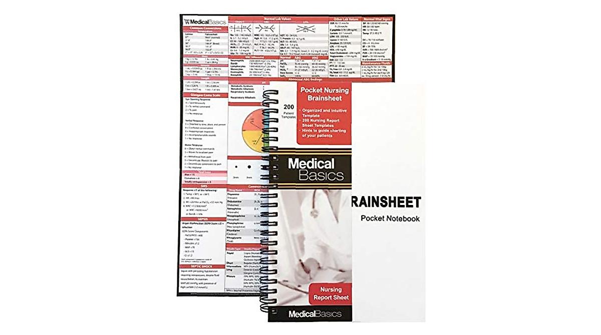 Pocket Nurse Report Sheet Notebook - Brain Sheet Template for MedSurg ...