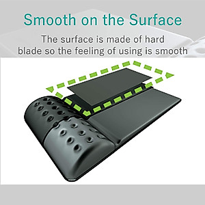 ELECOM Mouse Pad with Wrist Rest"Comfy" Smooth Control/Ergonomic Design/Reduce Wrist Fatigue/Memory Foam Black MP-096BK