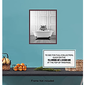 Hippo Wall Art - Funny Bathroom Decor - Jungle Theme Bathroom Accessories - Modern Bathroom Wall Art - Bathroom Decorations Pictures - Bath Wall Decor - Guest Bathroom - Restroom Sign - Powder Room