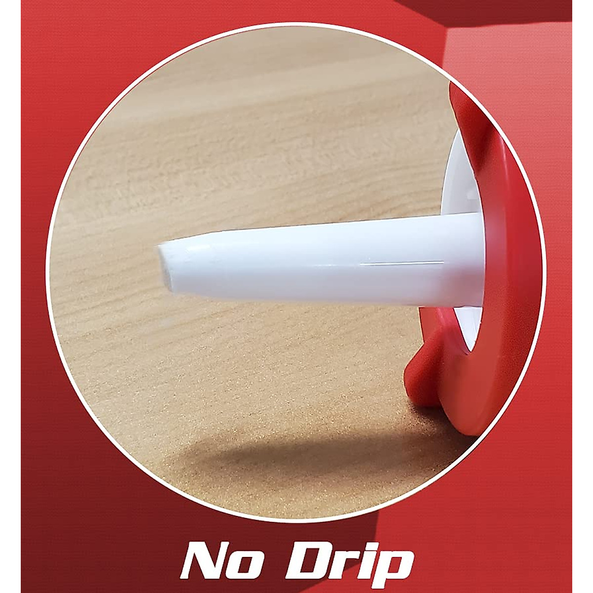 Newborn Octogun 208D Drip-Free Caulk Gun - Integrated 4-Sided Tooling Square & 2-Sided Scraper | 12:1 Thrust Ratio | Lightweight Plastic Design with Revolving Barrel